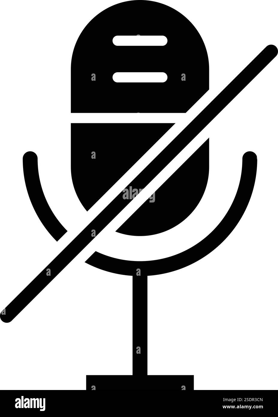 Microphone audio icon social Black and White Stock Photos & Images - Alamy