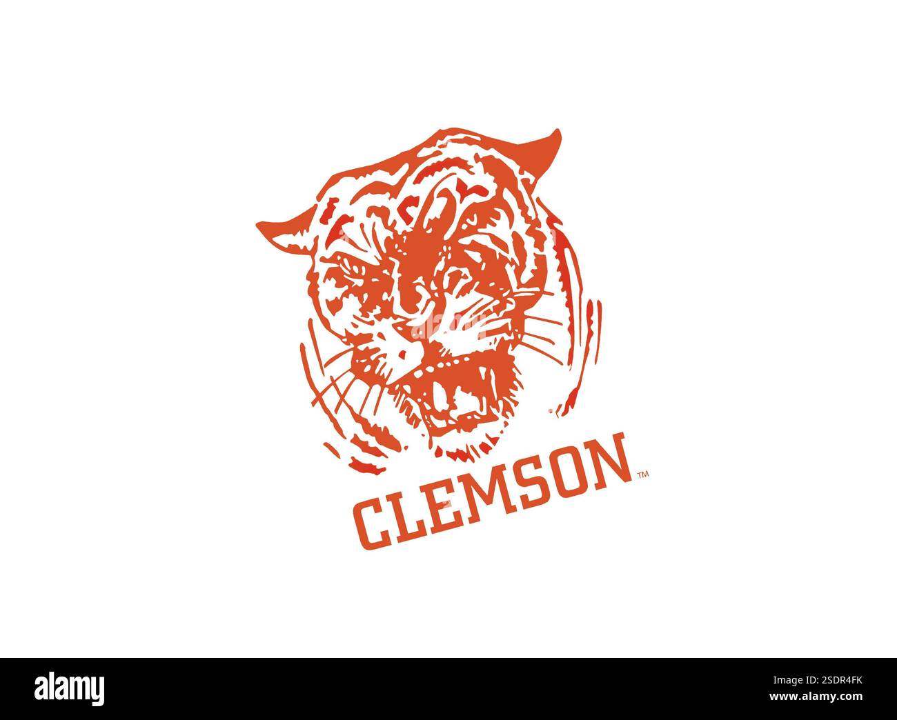 Rotated to left, Clemson Tigers Logo 1965, American colleges ncaa, Old ...