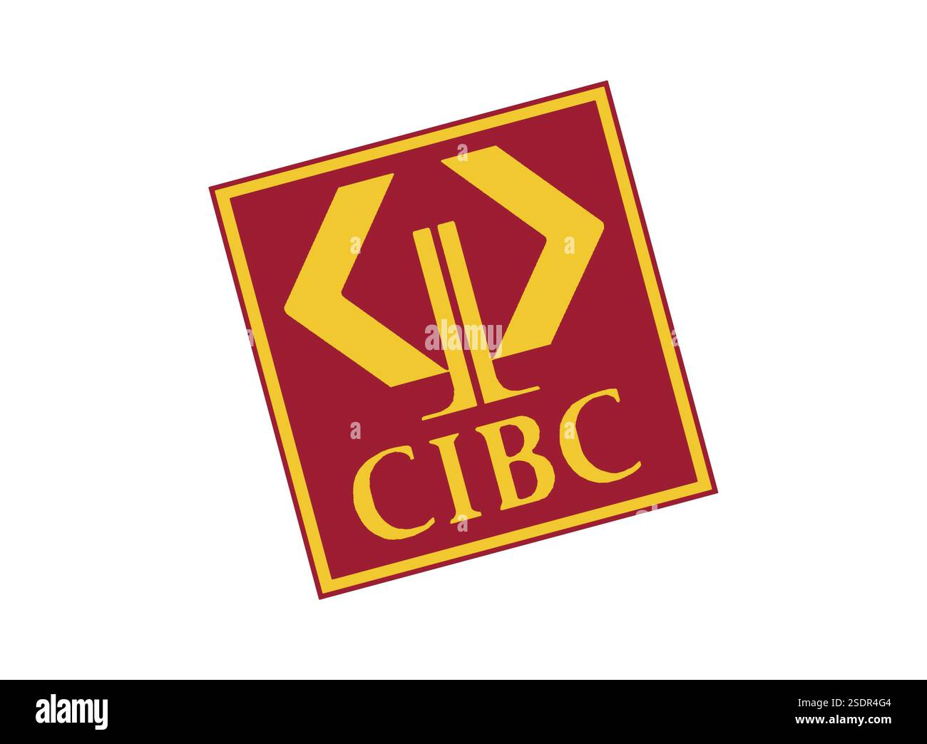 Rotated to left, CIBC Logo 1986, Finance, Old Logo from 1986 Stock ...