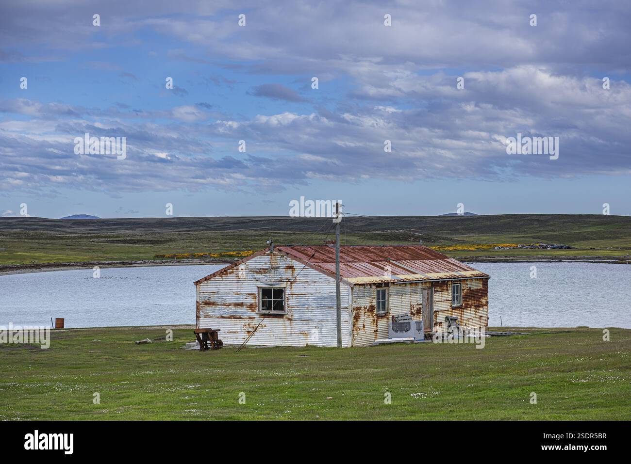 Settlement building, Pebble Island, Falkland Islands, Great Britain ...