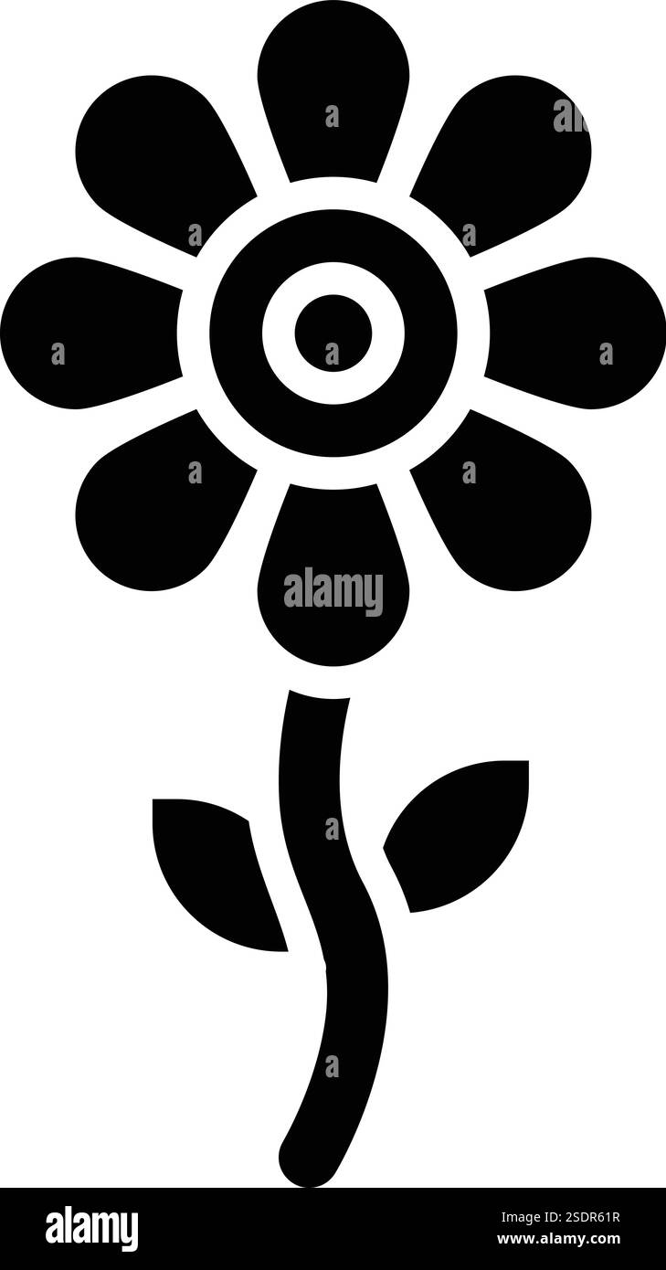 Flower icon web design Cut Out Stock Images & Pictures - Alamy