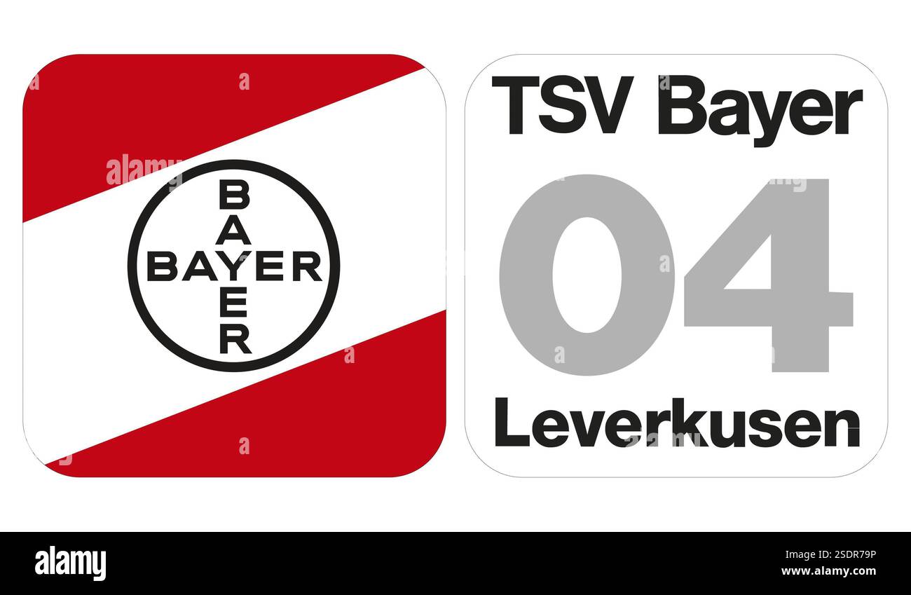 Bayer 04 Leverkusen Logo 1984, Soccer, Old Logo from 1984 Stock Photo ...