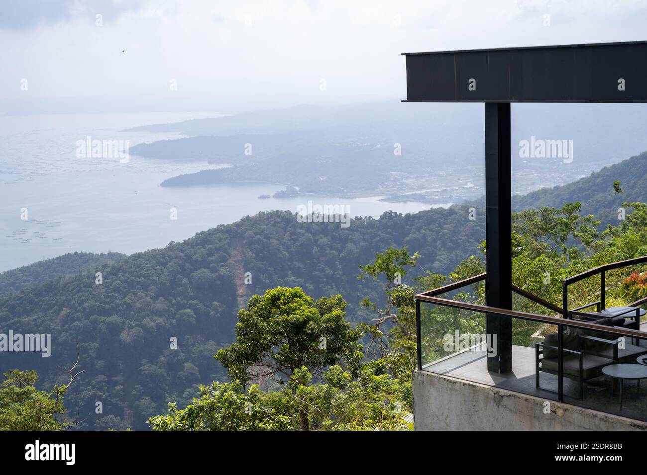 A view over Lake Taal and the Taal Volcano, from Tagaytay City, the ...
