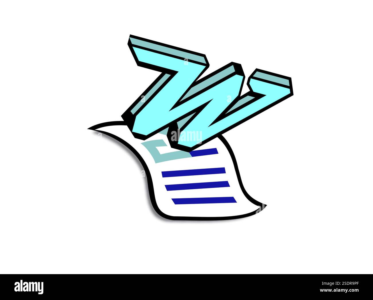 Rotated to right, Microsoft Word Logo 1993, Software, Historic Logo ...