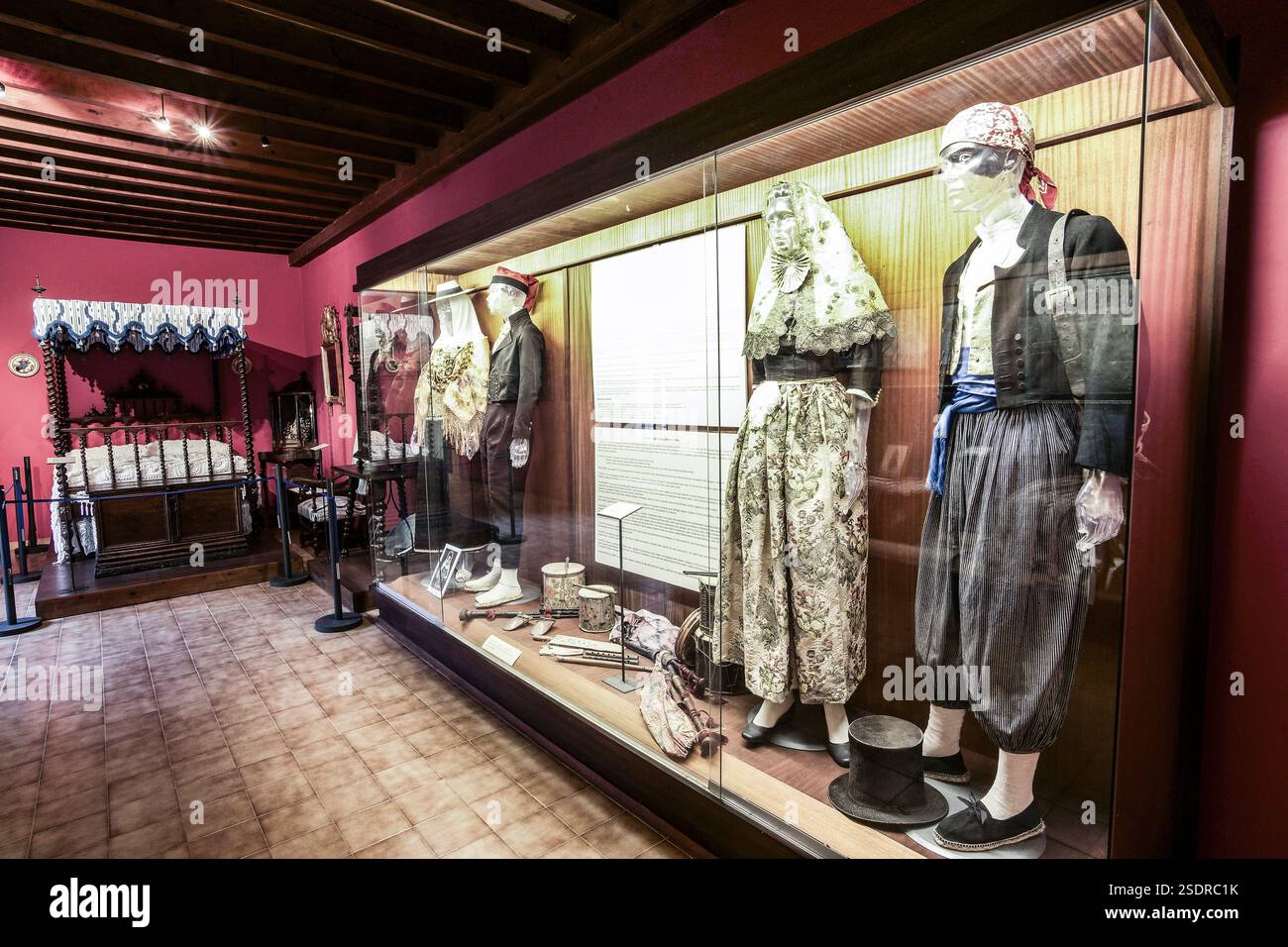 Traditional dresses, Lluc Monastery Museum, Escorca, Sierra de ...