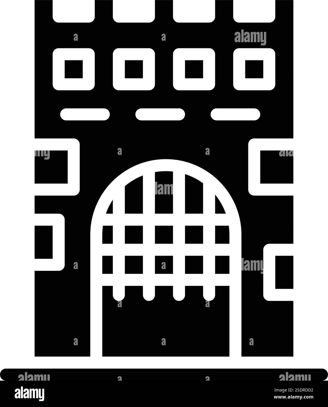 Medieval gate Vector Icon Design Illustration Stock Vector Image & Art ...