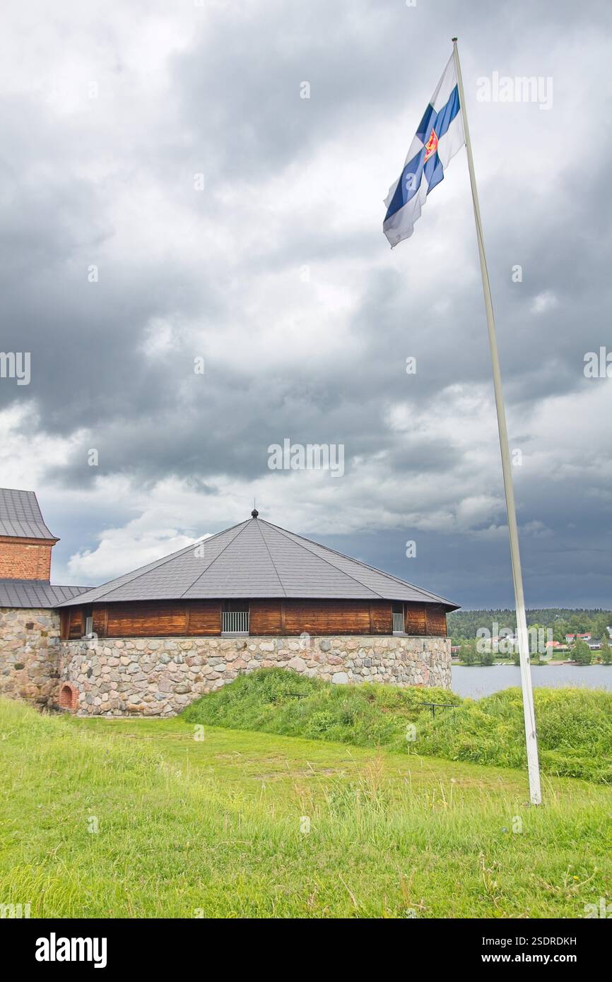 Hämeen Linna, a historic medieval castle in Hämeenlinna, Finland, with ...