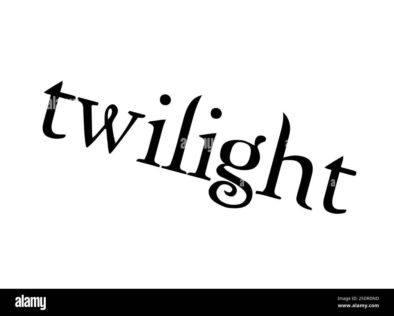 Rotated to right, Twilight Symbol, Mediatv, Logo Stock Photo - Alamy