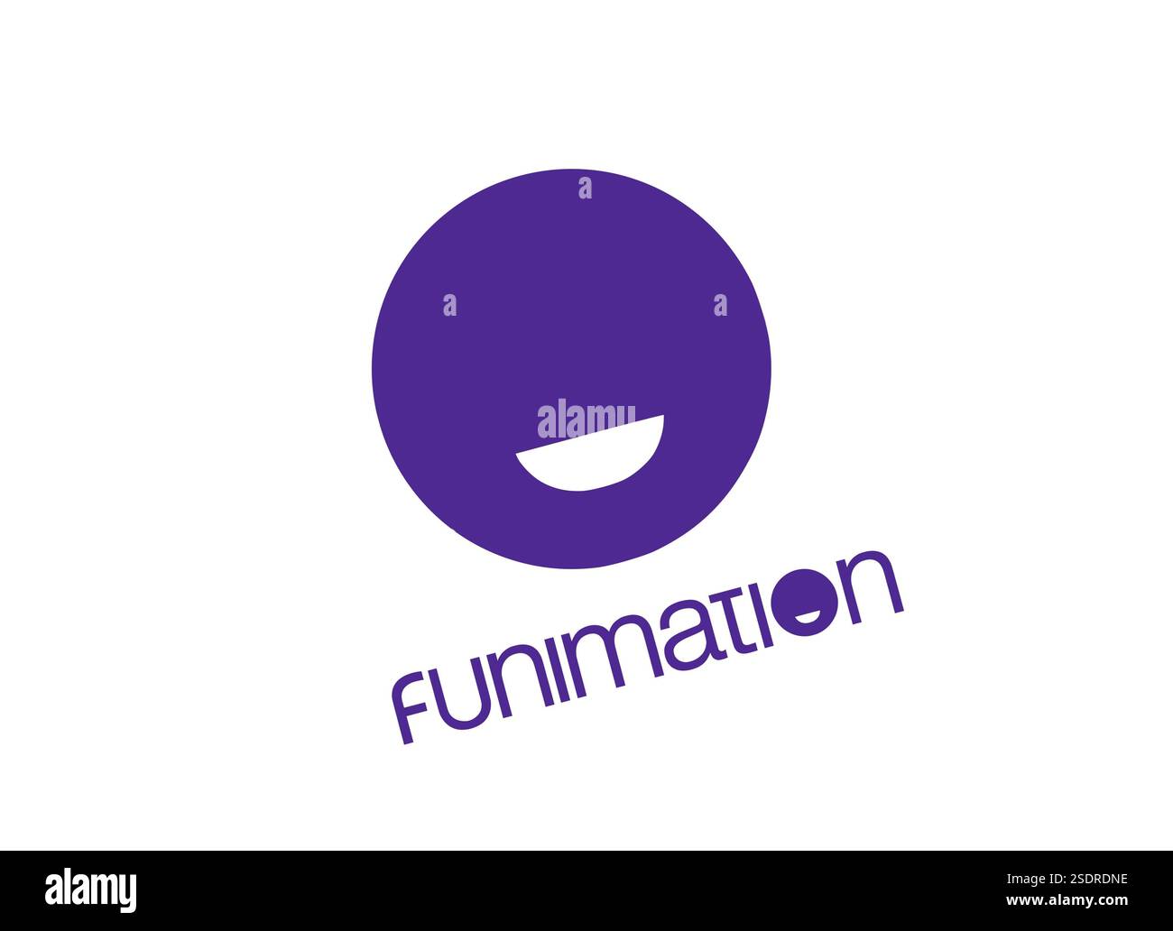 Turned to the left, Funimation Emblem, Logo Stock Photo - Alamy
