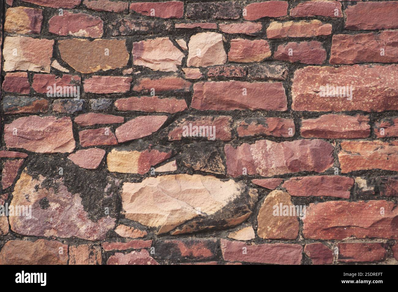 Stone wall, Fatehpur Sikri, Agra, Uttar Pradesh, India, Asia Stock ...