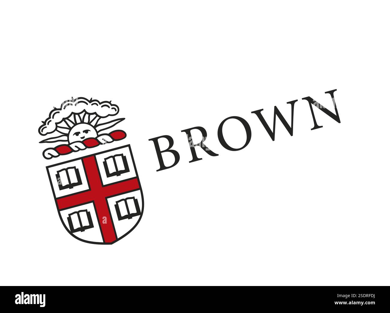 Rotated to left, Brown University Logo, Logo Stock Photo - Alamy