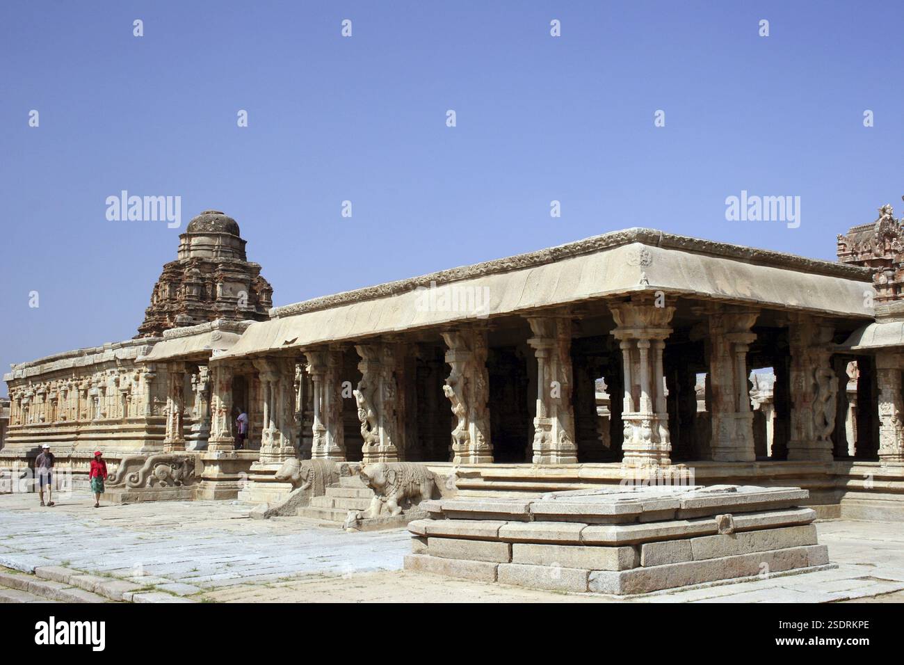 Foreign tourist at Bal Krishna temple, Hampi Vijayanagar ruins ...