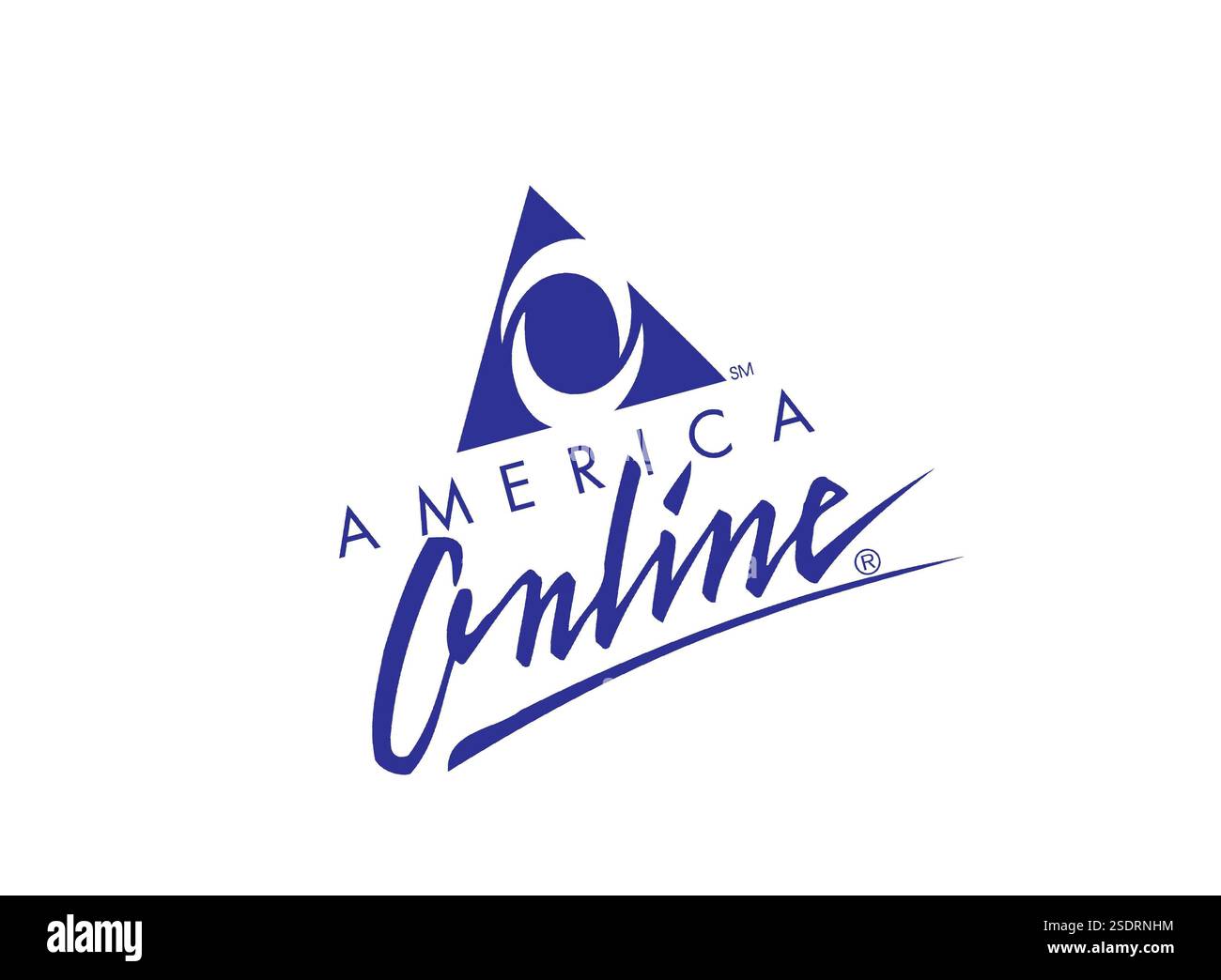 Rotated to left, AOL Logo 1991, Old Logo from 1991 Stock Photo - Alamy
