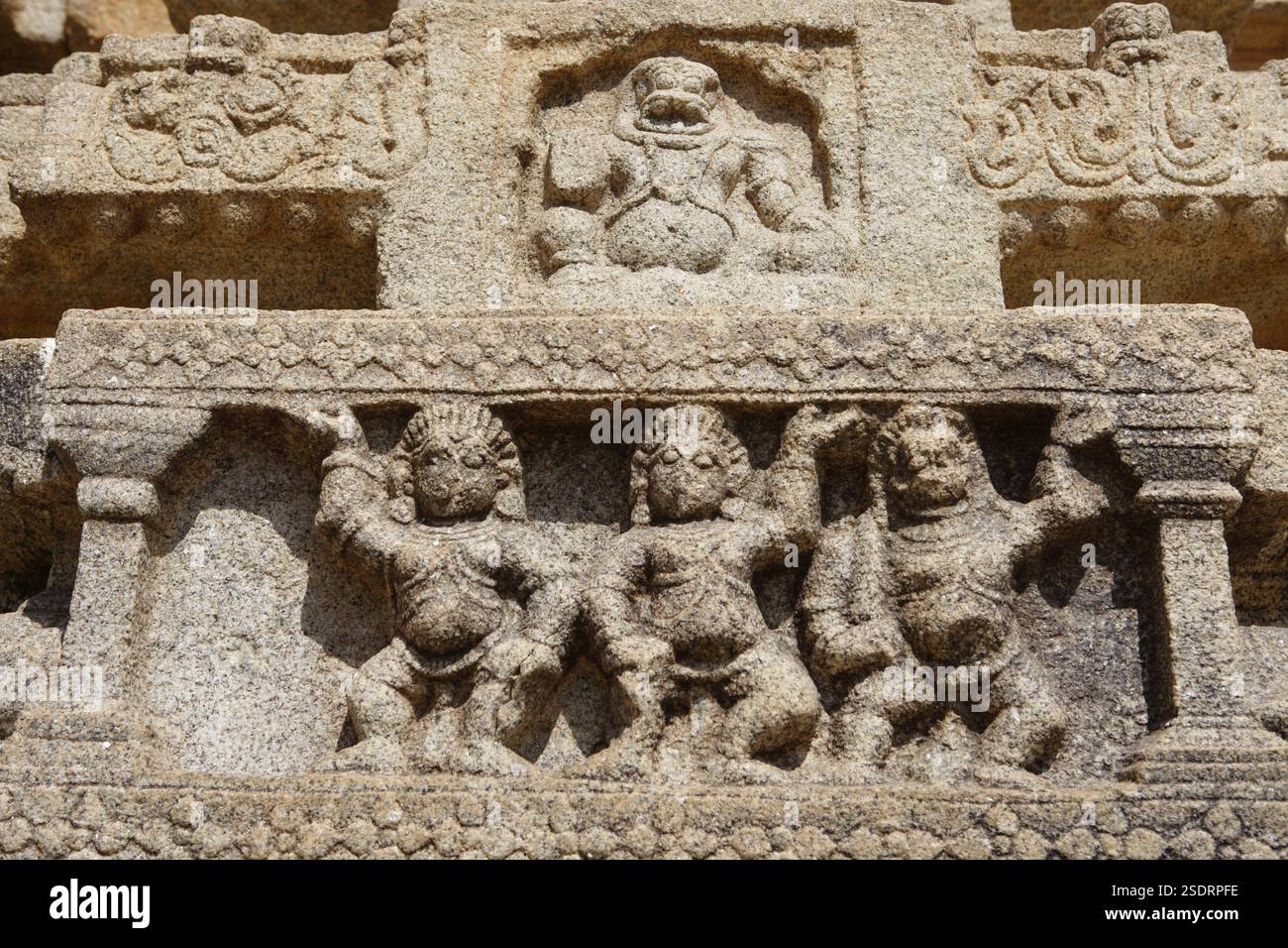 Statues on stone chariot or ratha, Vitthal Temple, Hampi, Vijayanagar ...