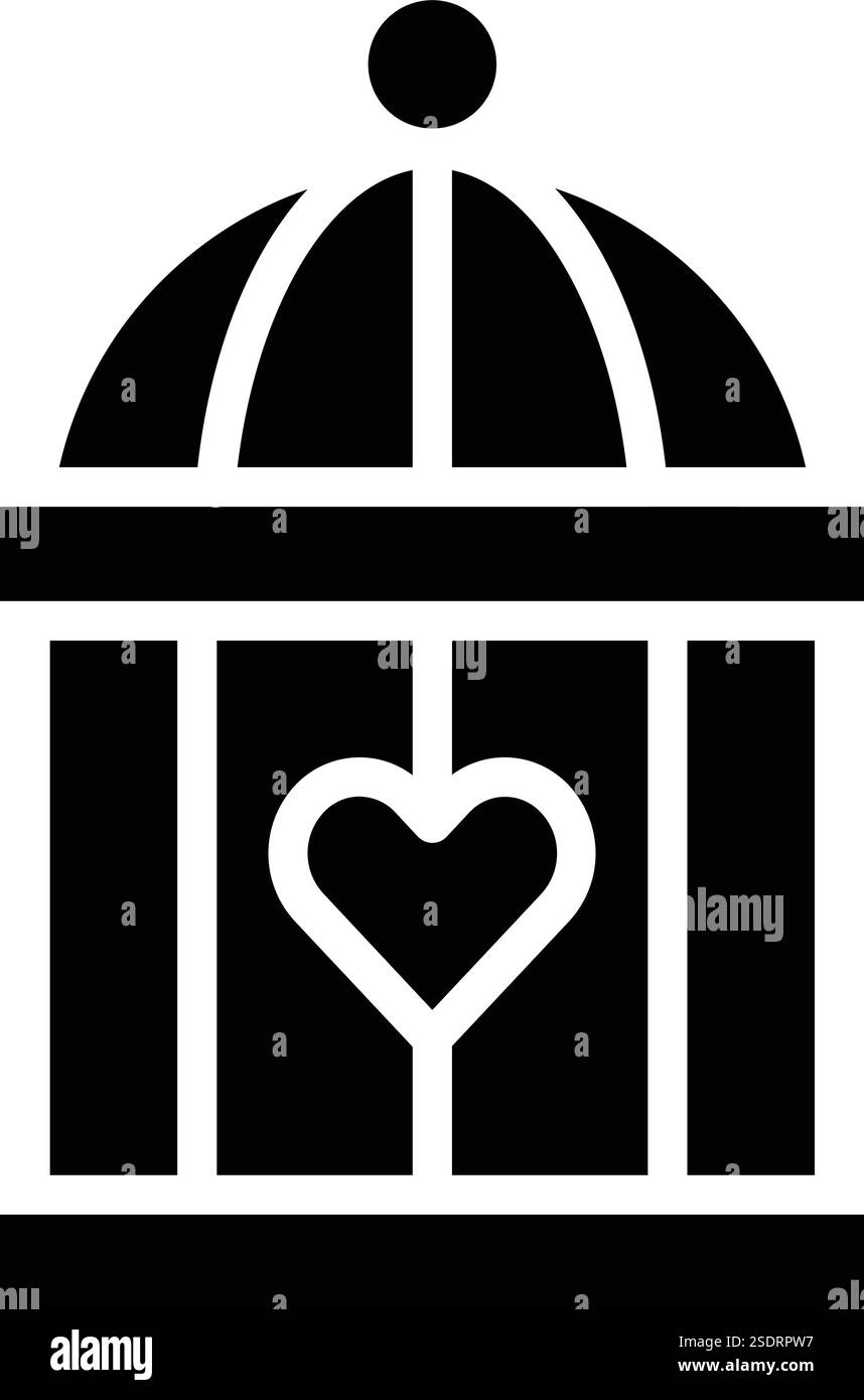 Cage icon flat vector Black and White Stock Photos & Images - Alamy