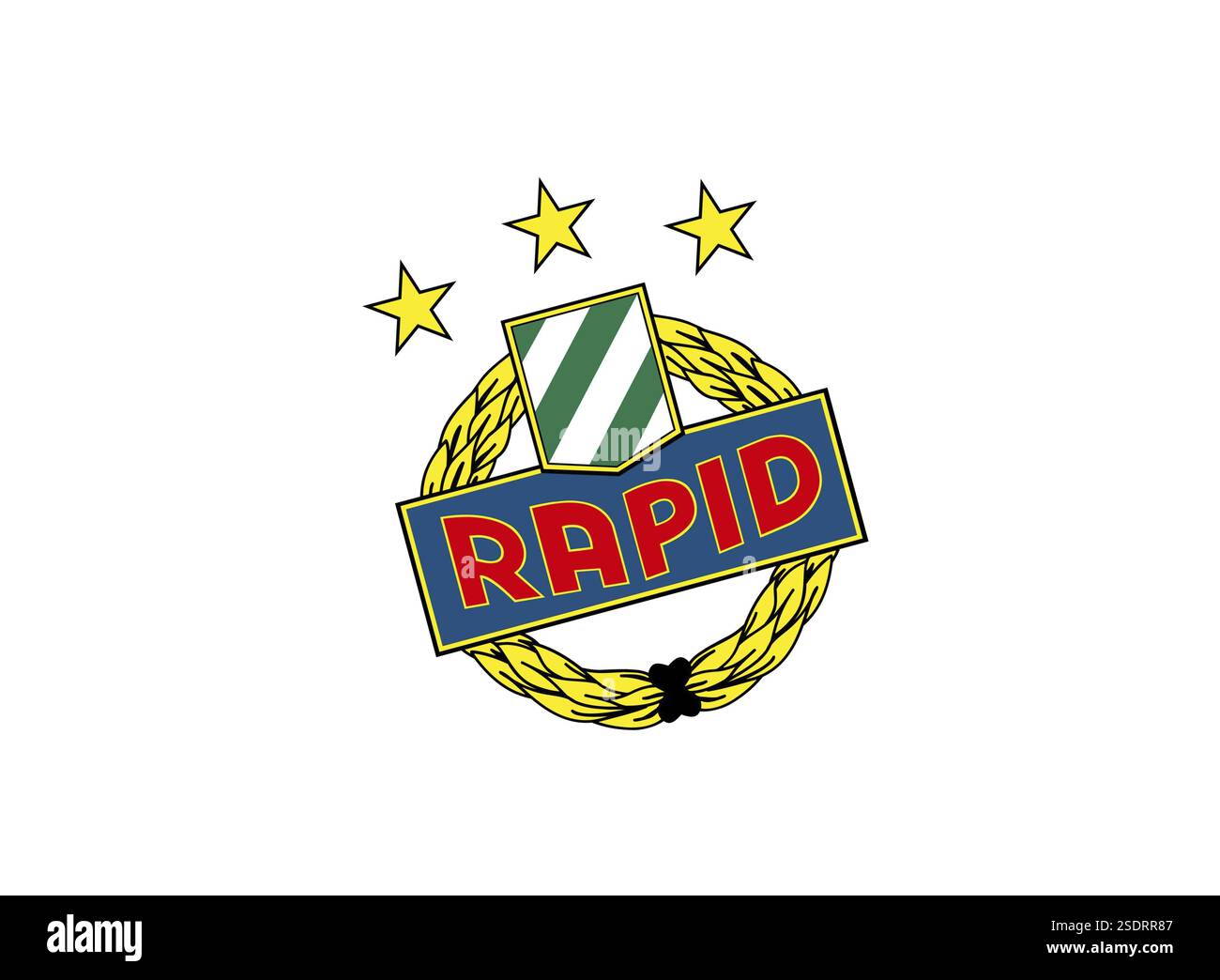 Nach links gedreht, SK Rapid Wien Logo, Fussball, Logo Stock Photo - Alamy