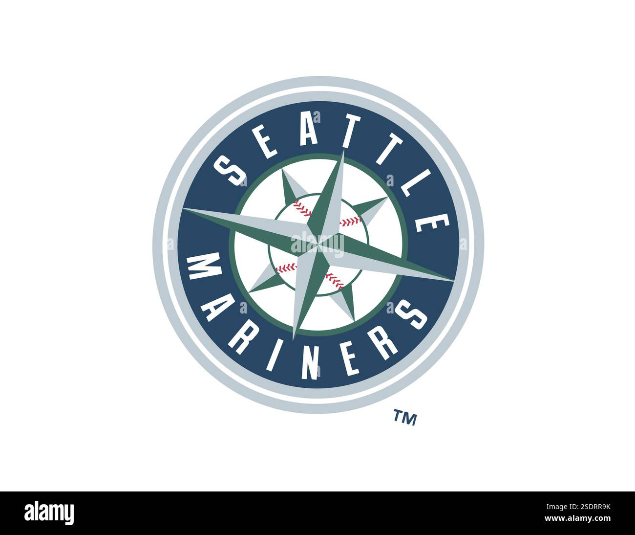 Rotated to right, Seattle Mariners logo, Baseball, Logo Stock Photo - Alamy