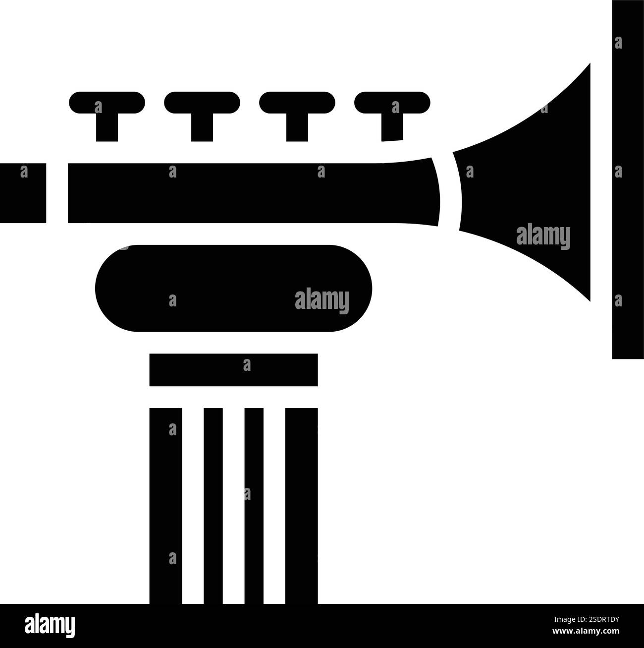 Trumpet Vector Icon Design Illustration Stock Vector Image & Art - Alamy