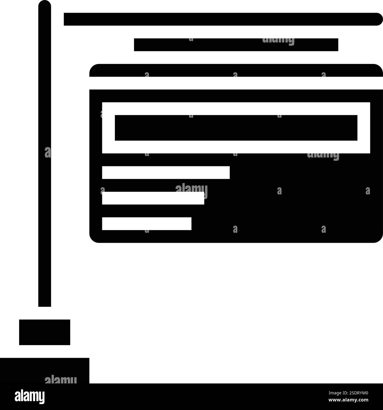 Signboard Vector Icon Design Illustration Stock Vector Image & Art - Alamy