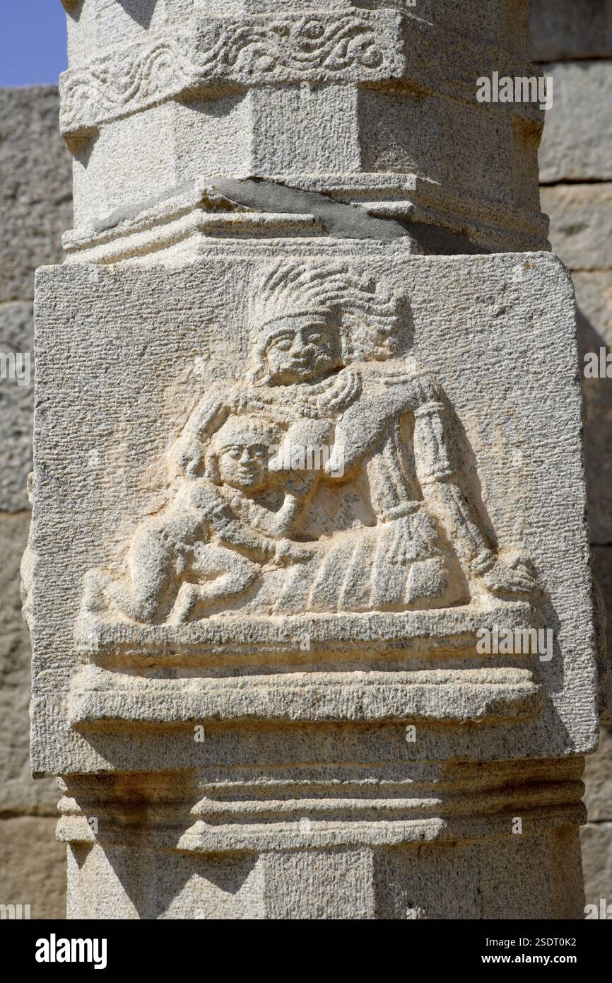 Statue carved in Vitthala temple complex, Hampi, Vijayanagar, UNESCO ...