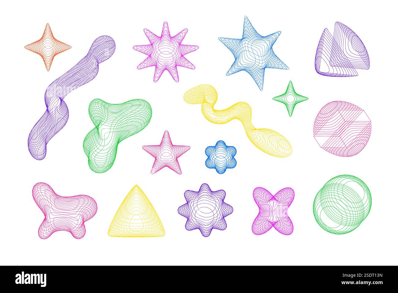 Set colorful brutalism shapes Cut Out Stock Images & Pictures - Alamy