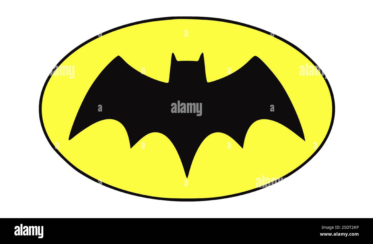 Batman Logo 1964, Old Logo from 1964 Stock Photo - Alamy