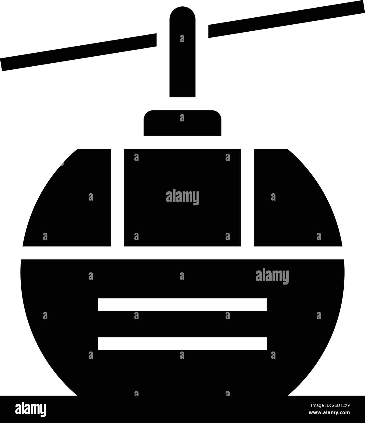 Cable car cabin Vector Icon Design Illustration Stock Vector Image ...