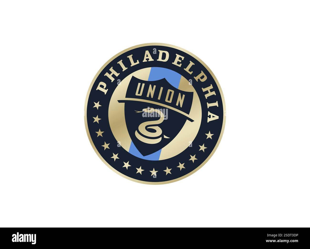 Rotated to right, Philadelphia Union logo, Soccer, Logo Stock Photo - Alamy