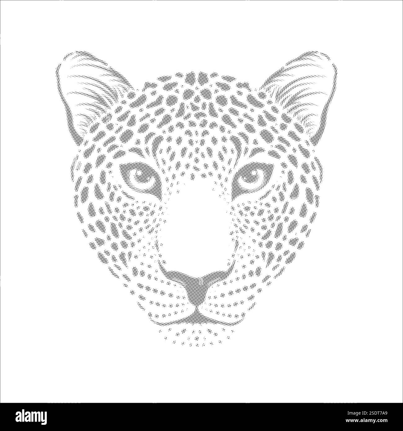 Halftone leopard head Stock Vector Image & Art - Alamy
