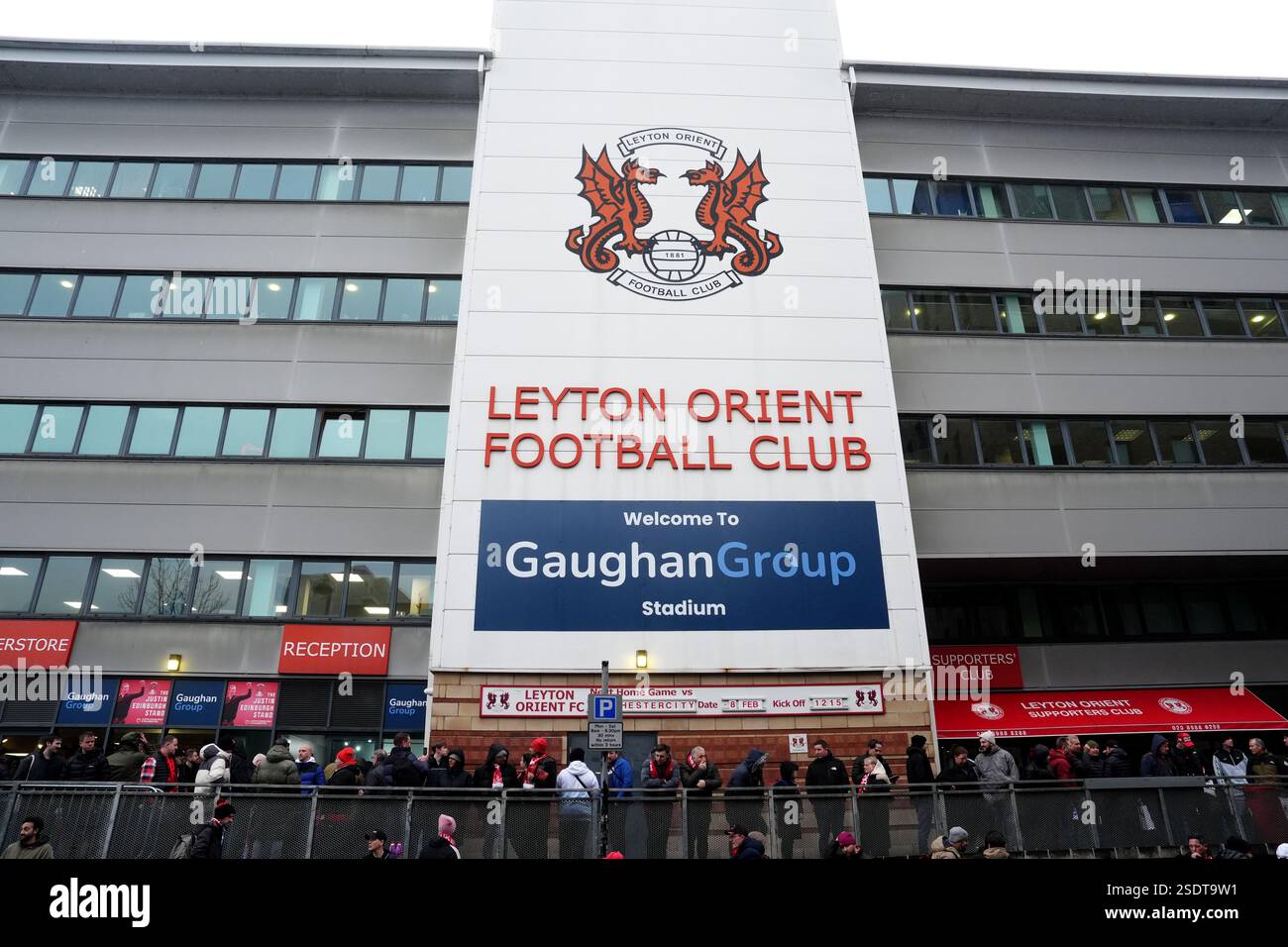Leyton Orient fans outside the ground before the Emirates FA Cup fourth ...