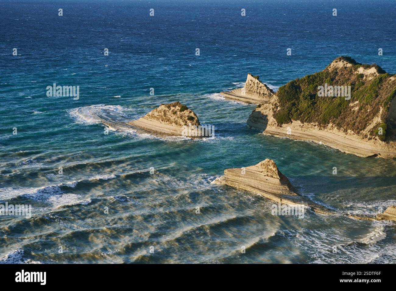 Famous Cape Drastis cliffs on Corfu island, Greece Stock Photo - Alamy
