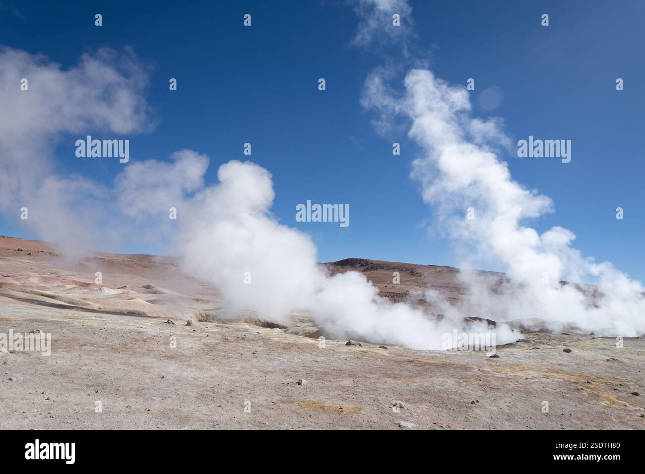 Sol de Mañana is a geothermal area in Bolivia, known for boiling mud ...
