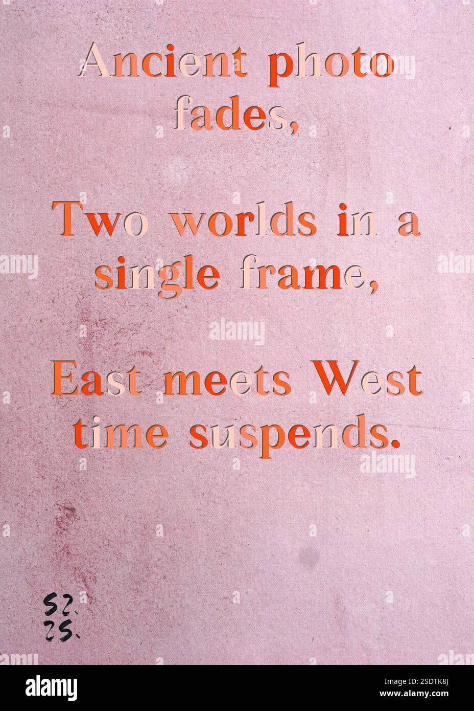 Ancient photo fades, Two worlds in a single frame, East meets West time ...