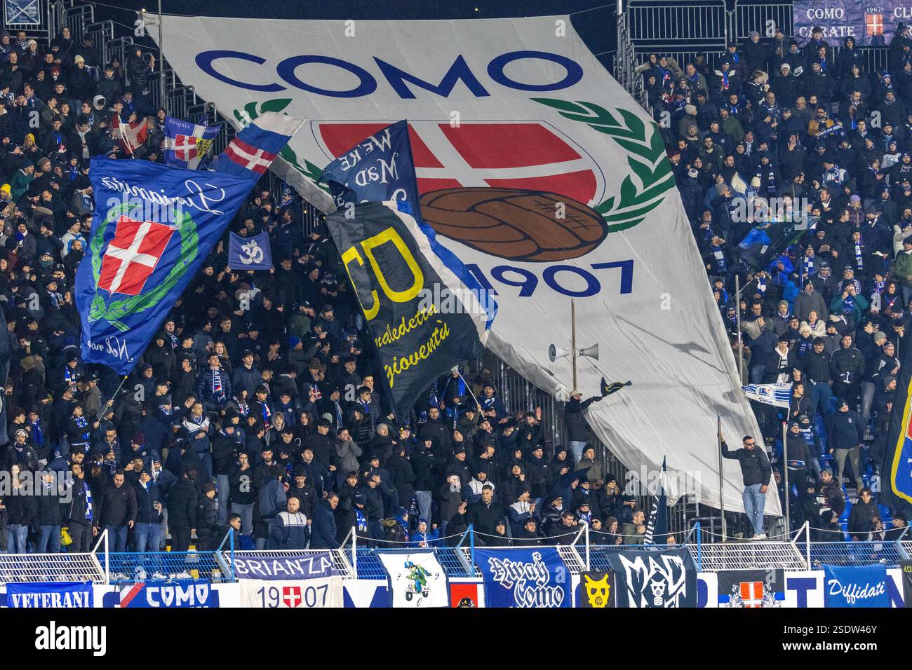 flags supporters Como during serie A match Como 1907 vs Juventus FC ...