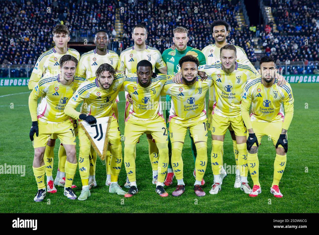 line up Juventus FC before serie A match Como 1907 vs Juventus FC ...
