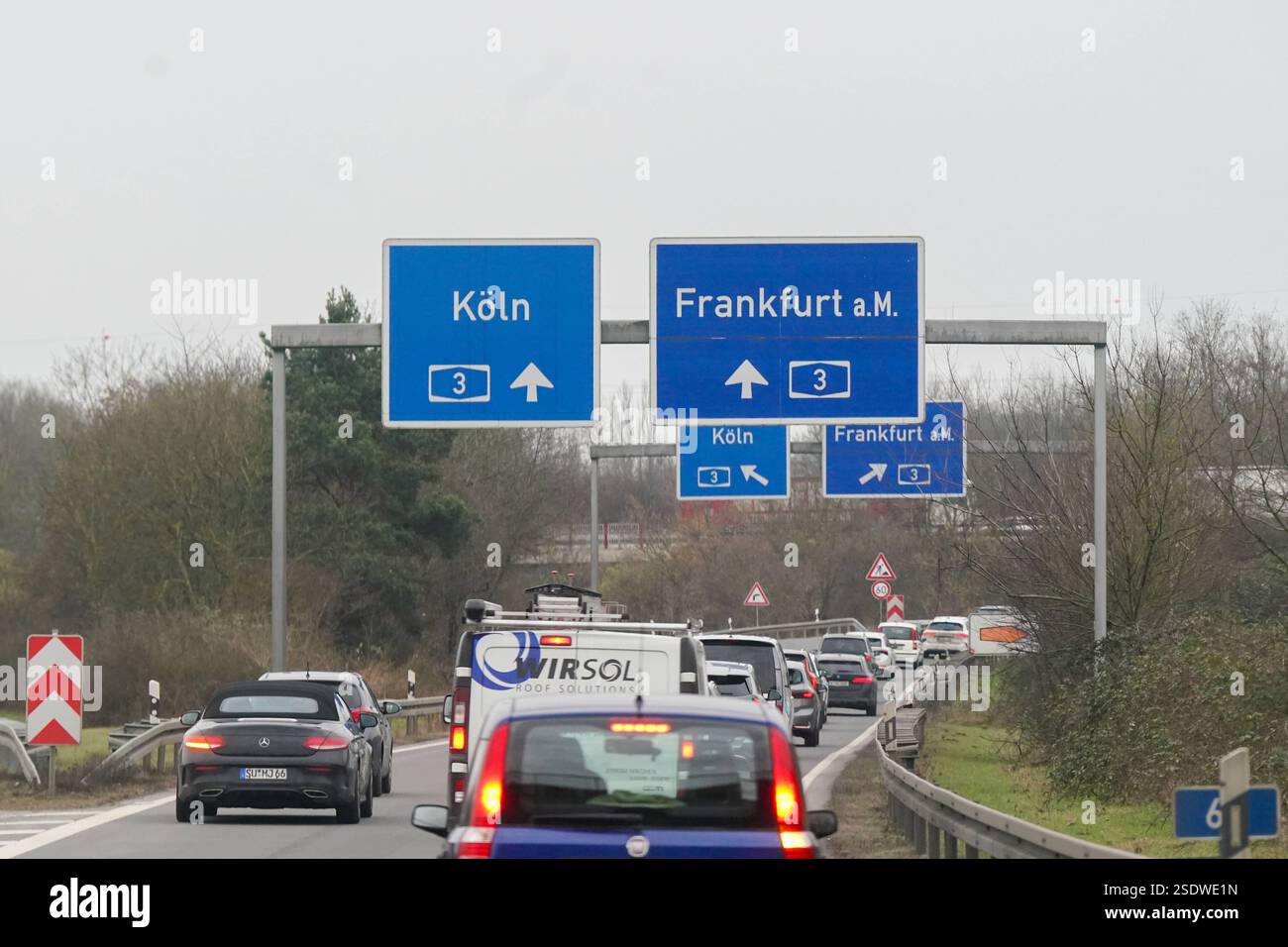 Deutschland, Europa, Autobahn, A3, Verkehrsfluss, Stau, Köln, Frankfurt ...
