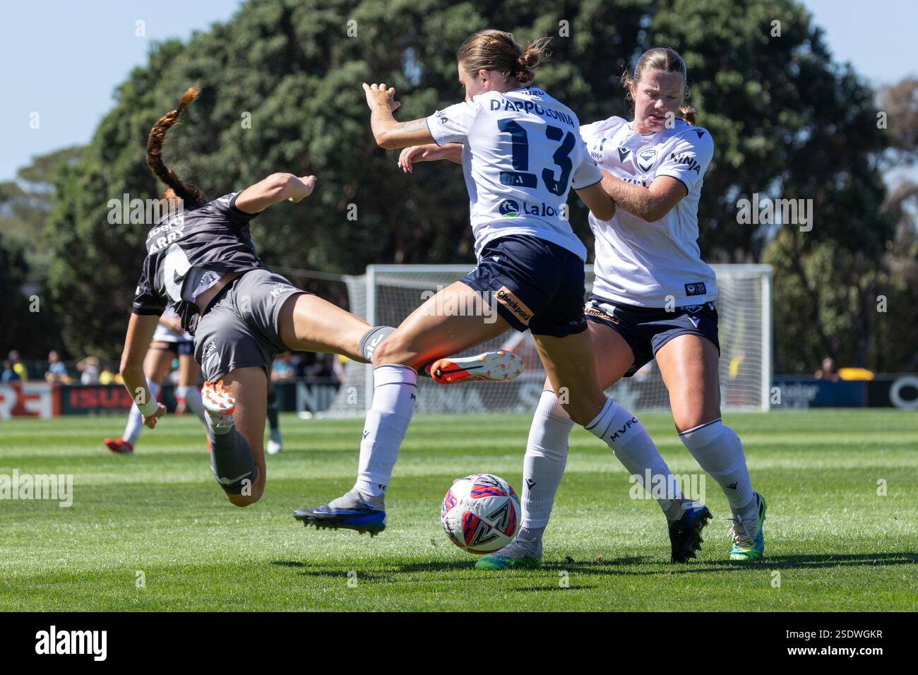 Wellington, New Zealand. 8th Feb, 2025. Wellington defender McKenzie ...