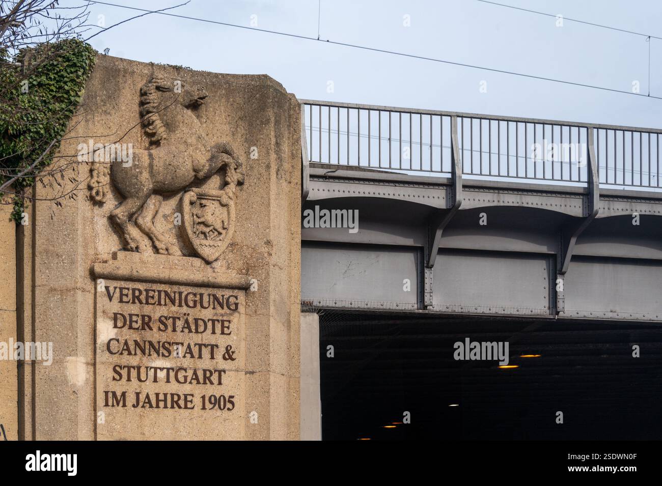 The Koenig Karl Street Bridge, in Stuttgart,Bad Cannstatt Stock Photo ...