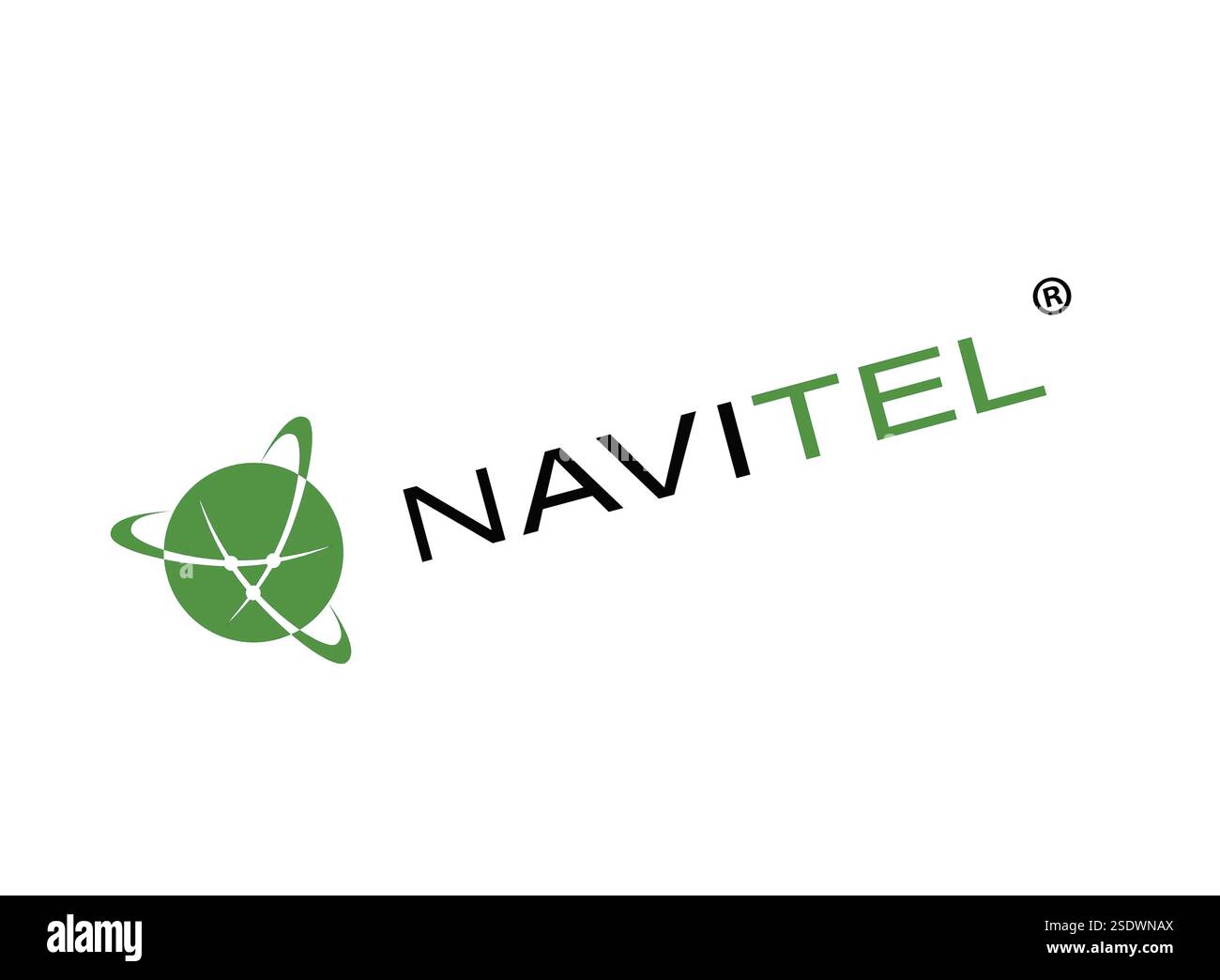 Turned to the left, Navitel logo, electronics, logo Stock Photo - Alamy