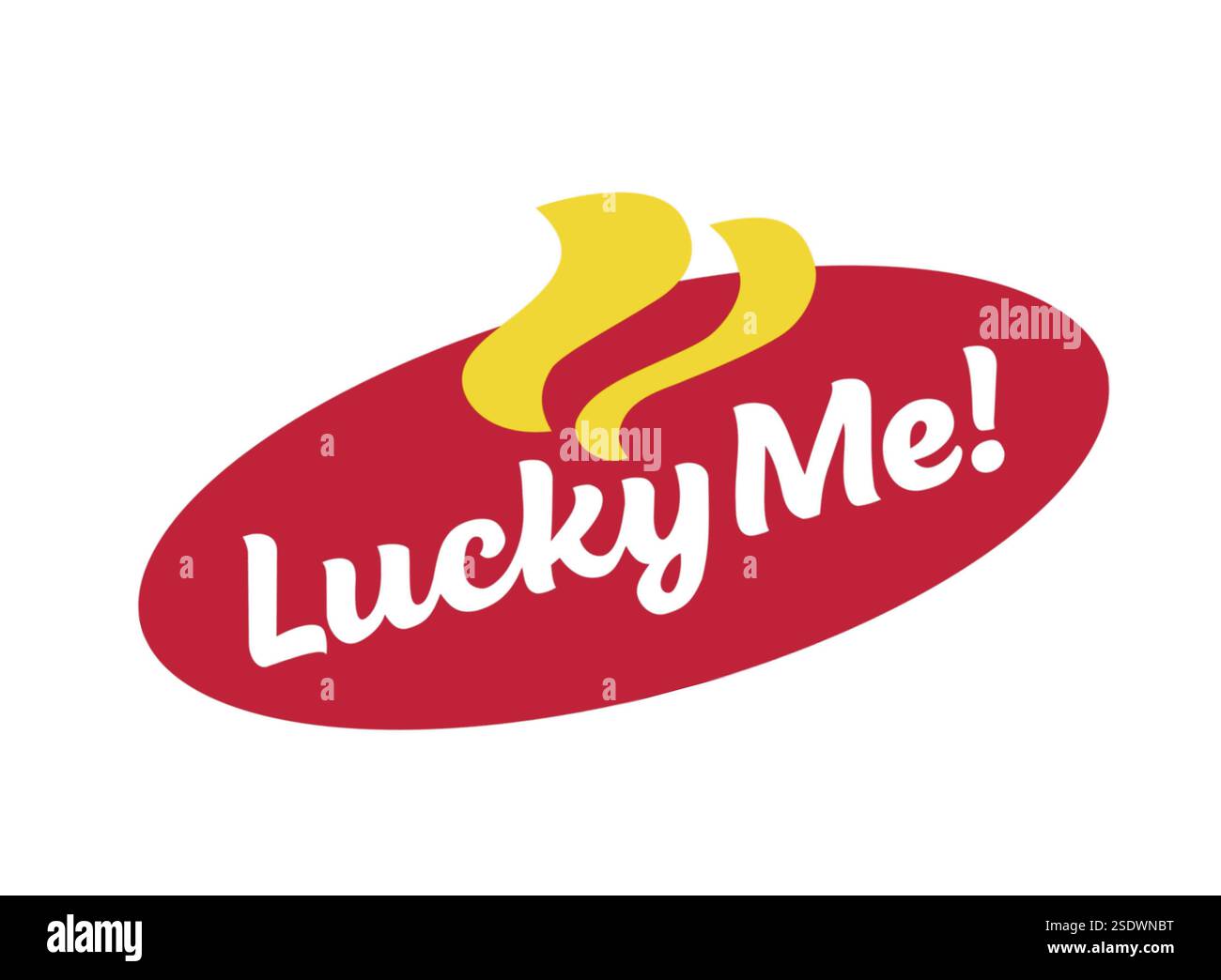 Nach links gedreht, Lucky Me Logo, Lebensmittel, Logo Stock Photo - Alamy