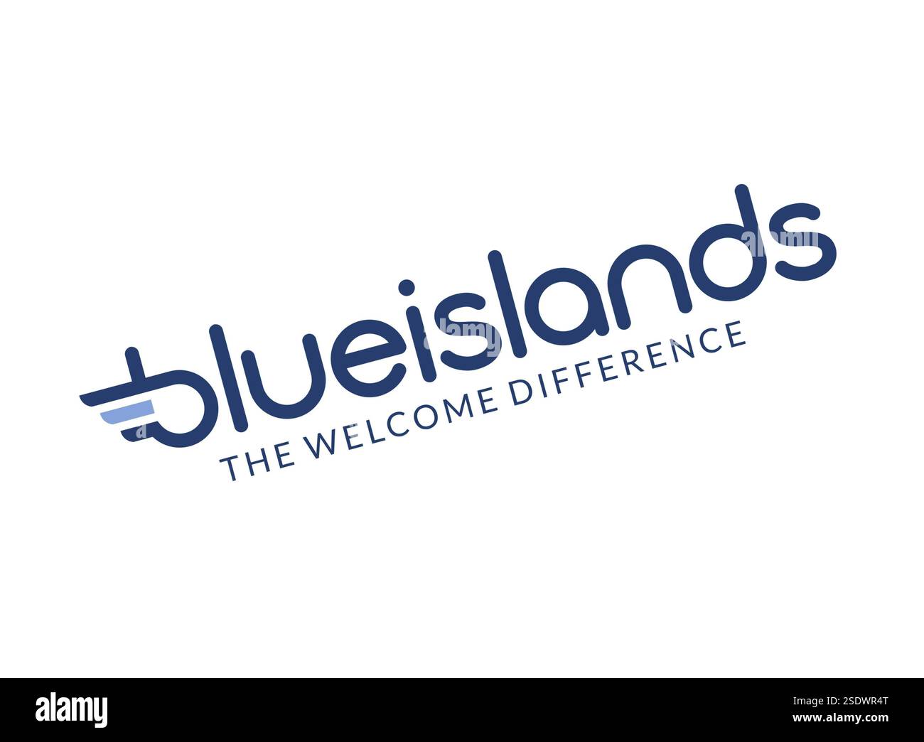 Rotated to left, Blue Islands Logo, Airline, Logo Stock Photo - Alamy