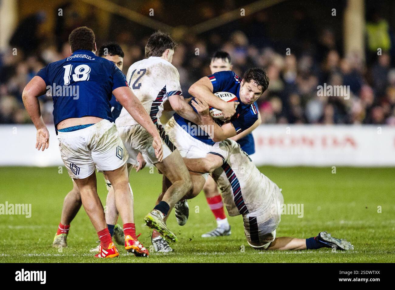 Quentin Algay of France and George Timmins of England during the U20 ...