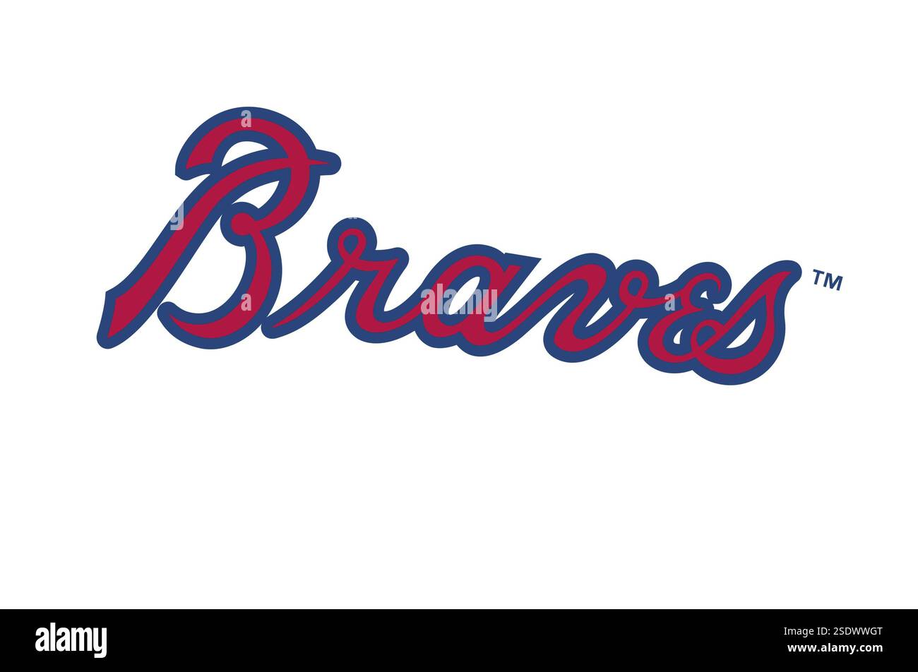 Rotated to right, Font Atlanta Braves Logo, Baseball, Logo Stock Photo ...
