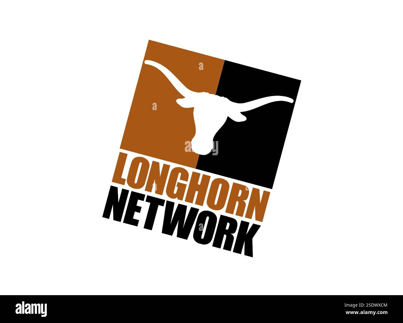 Rotated to right, Longhorn Network Emblem, Logo Stock Photo - Alamy