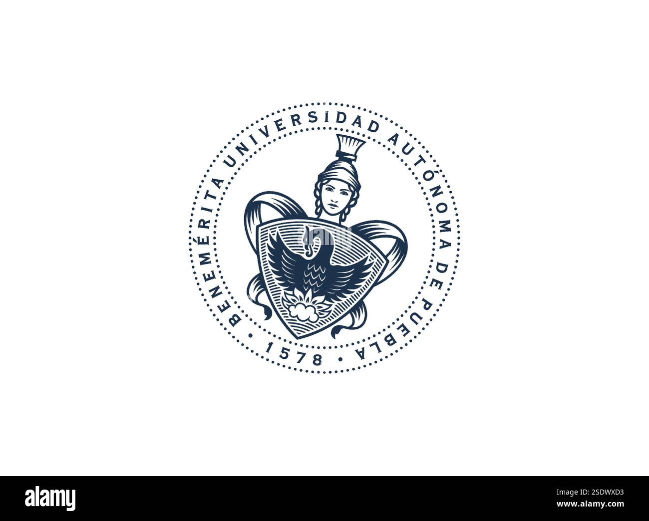 Rotated to right, Logo BUAP, Logo Stock Photo - Alamy