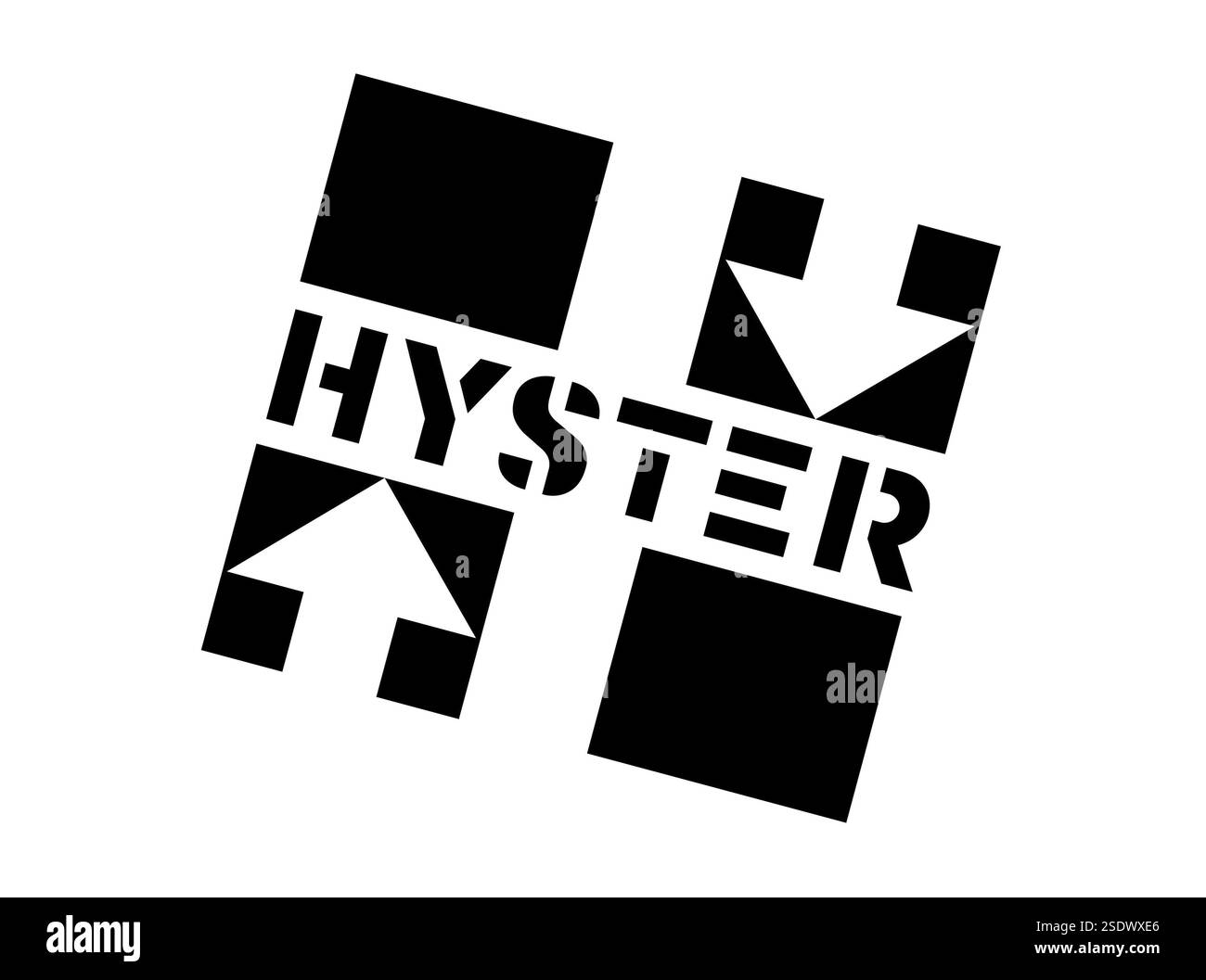 Rotated to right, Hyster logo, Logo Stock Photo - Alamy