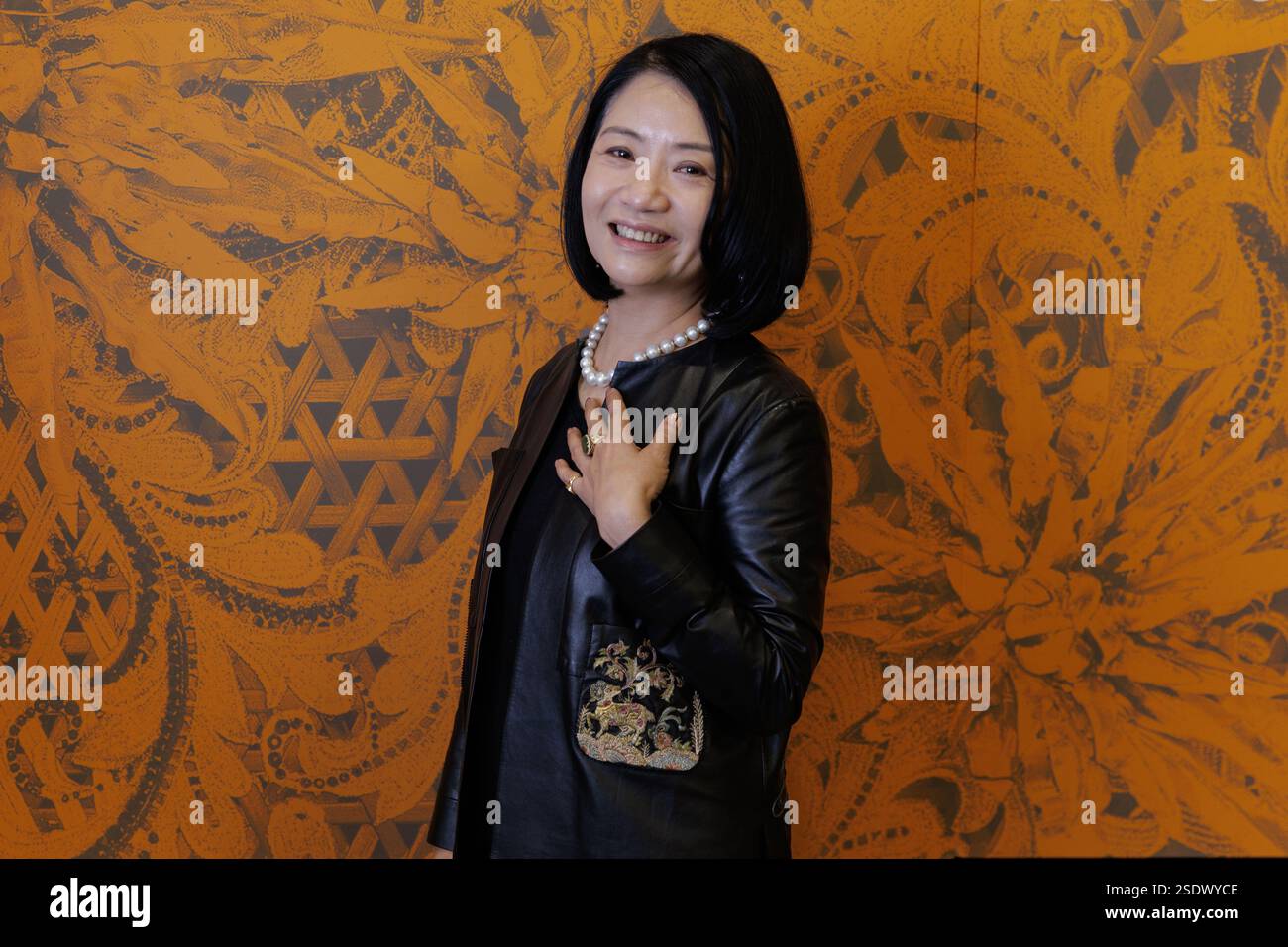 A portrait of Guo Pei at her exhibition at M Gallery in Hong Kong. The ...