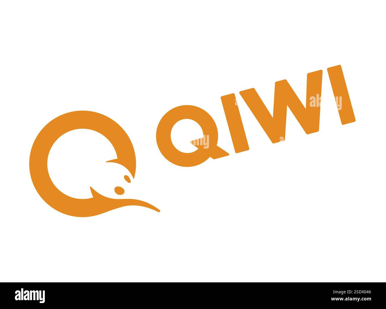 Nach links gedreht, QIWI-Logo, Logo Stock Photo - Alamy