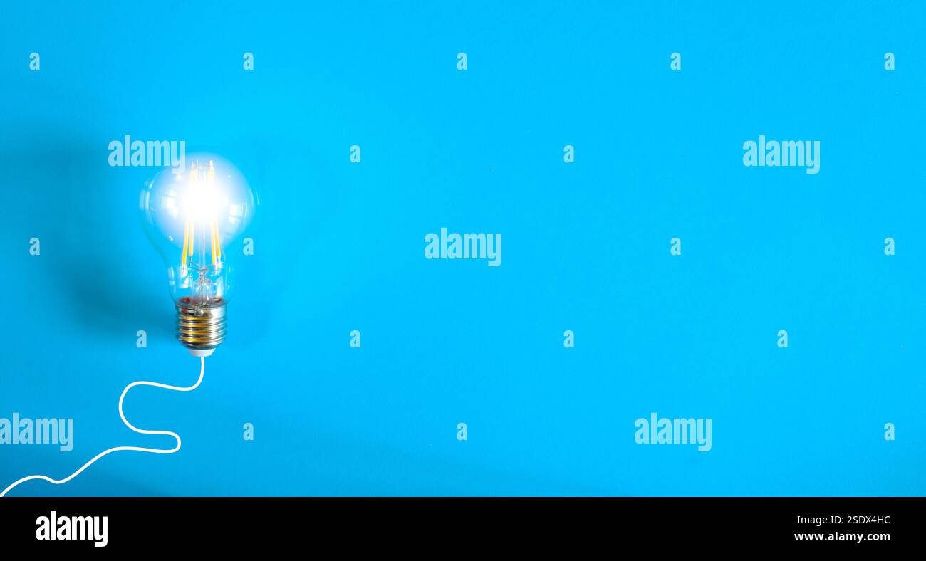 Creative thinking, ideas, innovation, business concept. Light bulb on ...