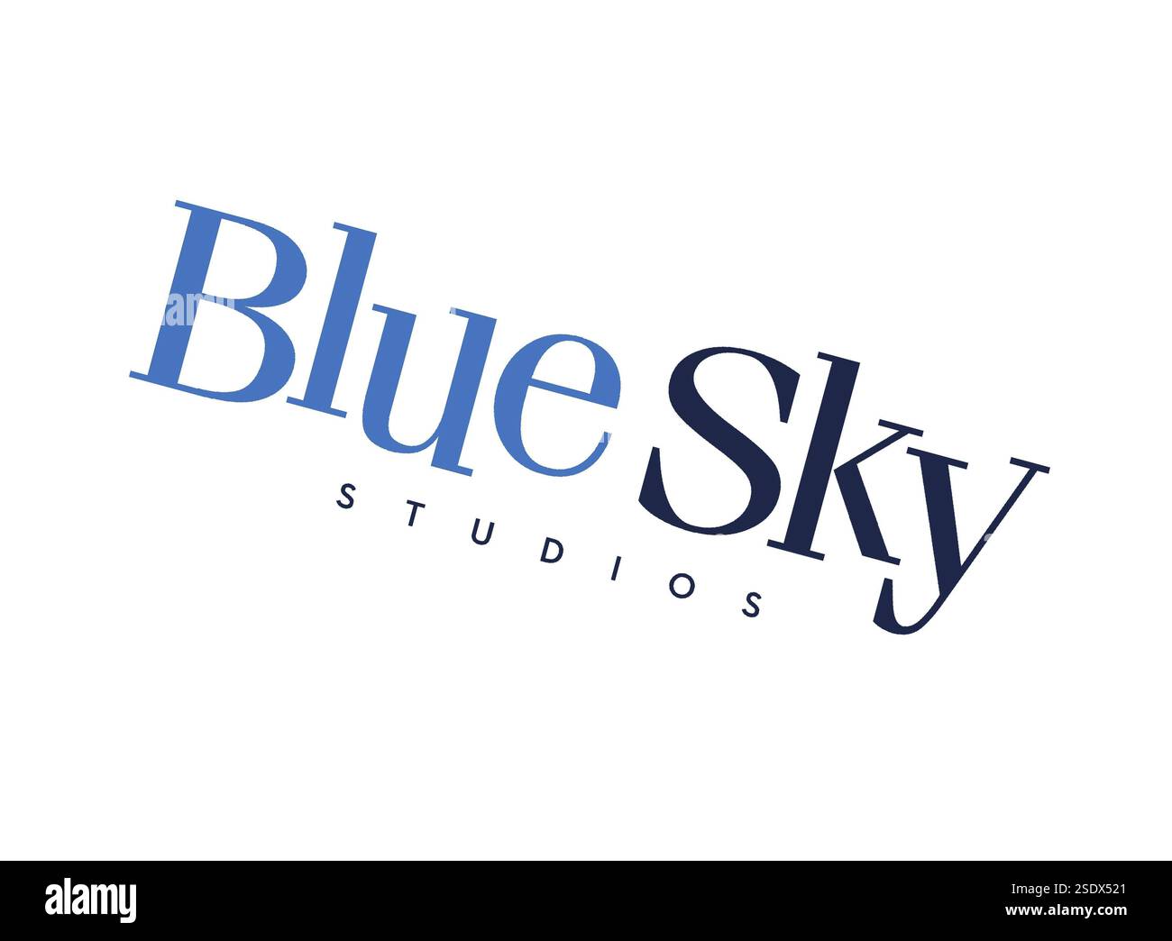 Turned to the right, Blue Sky Studios Logo, Logo Stock Photo - Alamy